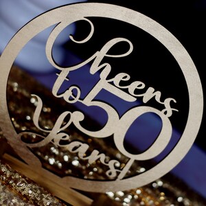 Personalized 50th Birthday Wooden Table Centerpiece: Over the Hill ...