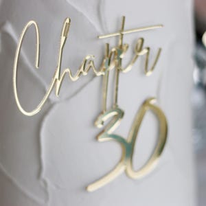 Personalized 30th Birthday Cake Topper: Mirrored Acrylic Chapter 30 ...