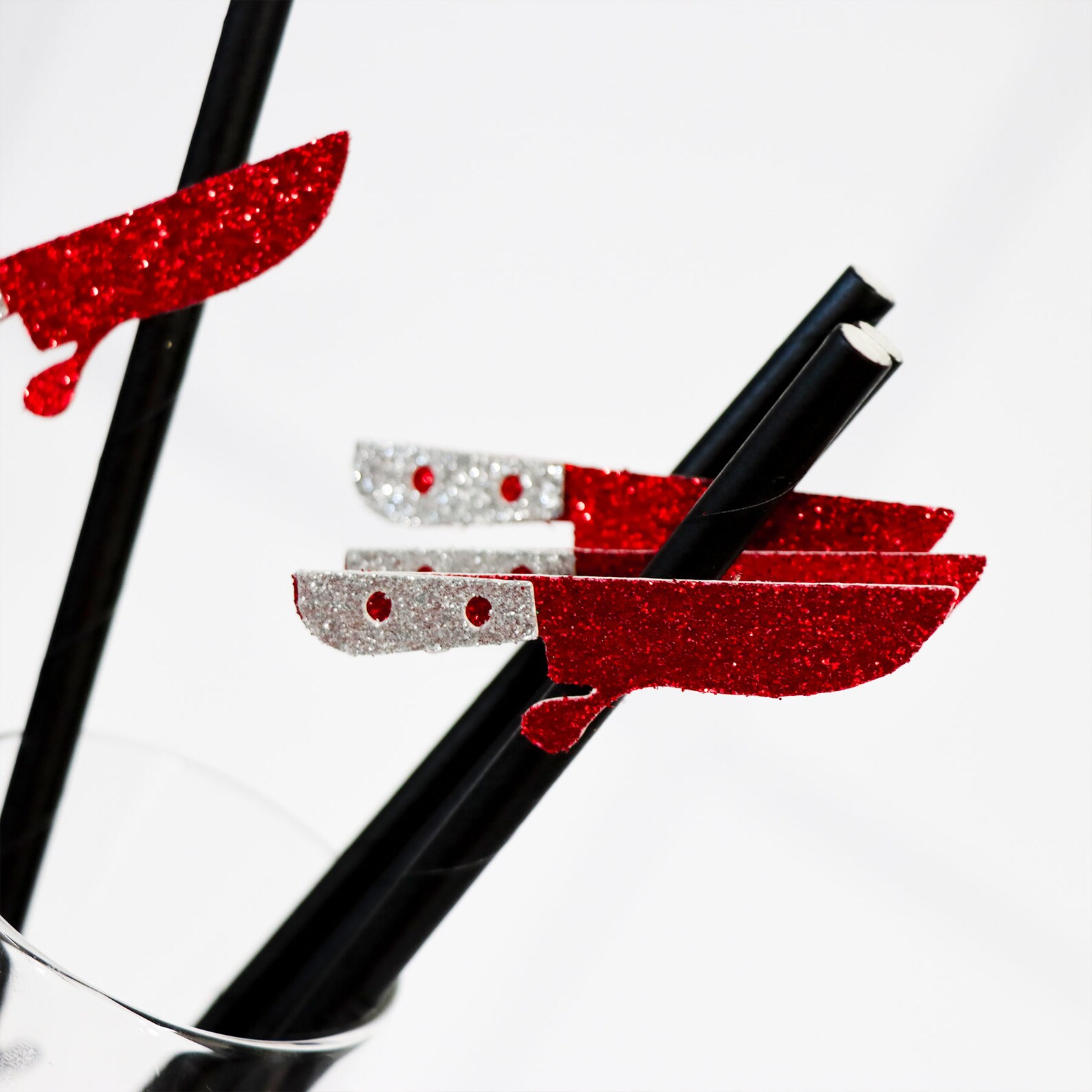 Spooky Bloody Knife Paper Straws: Halloween Horror Movie Party Decor - Etsy