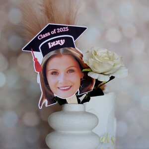 Custom Face Graduation Centerpiece Sticks, Photo Graduation Party Decor ...