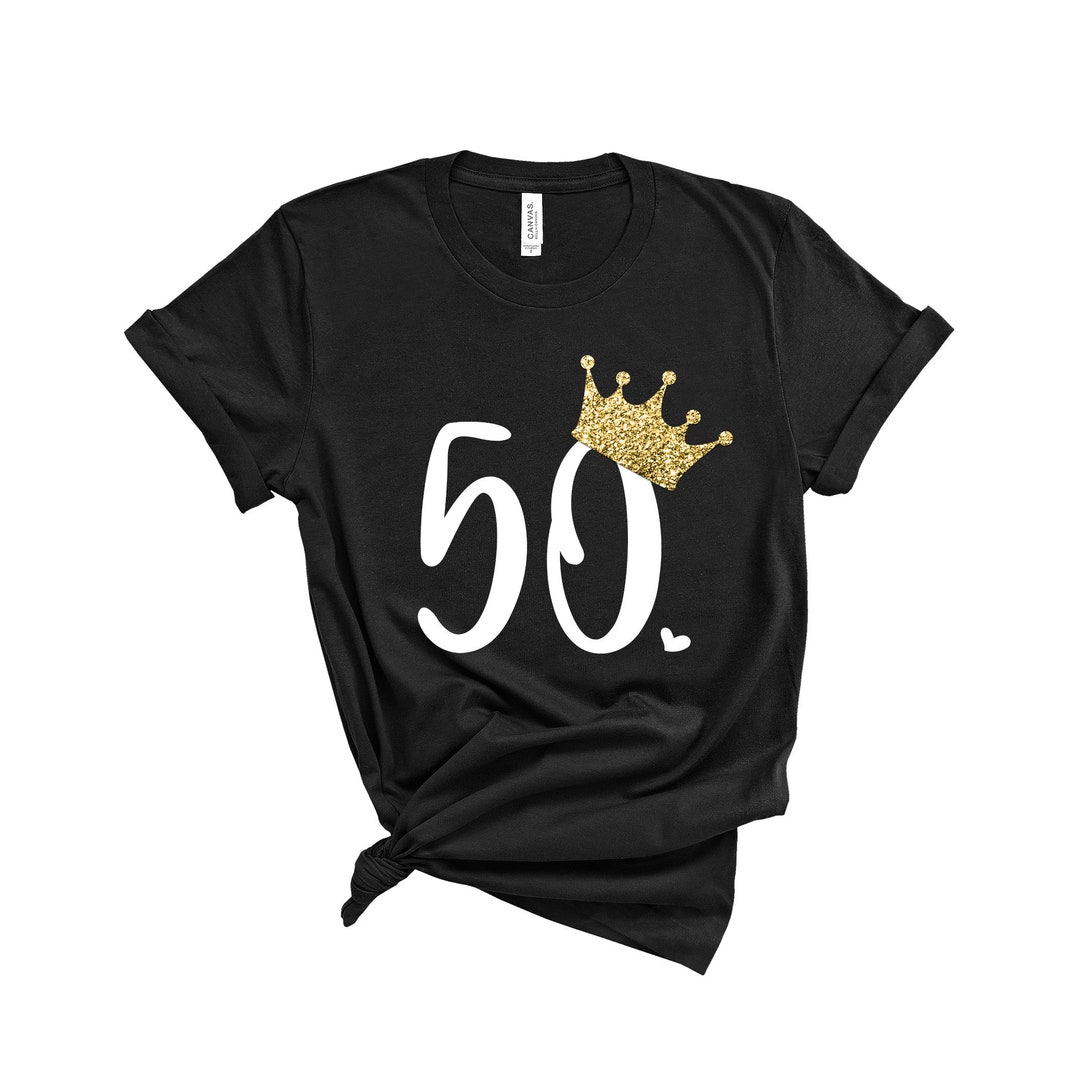 50 and Fabulous Women's Birthday T-shirt, 50 Years Old Shirt, Turning ...