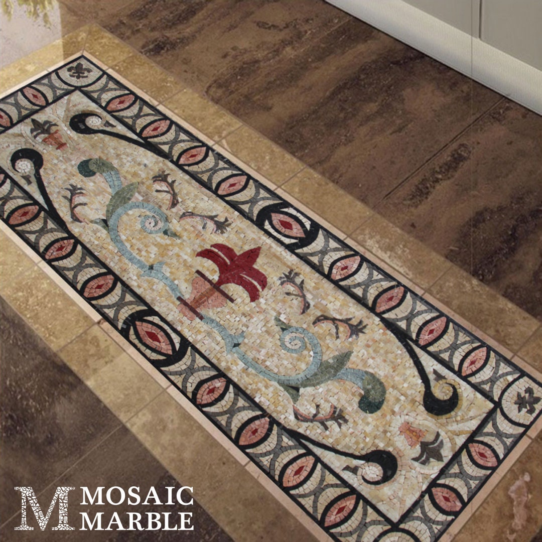 Floor Mosaic Musical Instrument 67x24 Marble Mosaic GEO2463 - Etsy