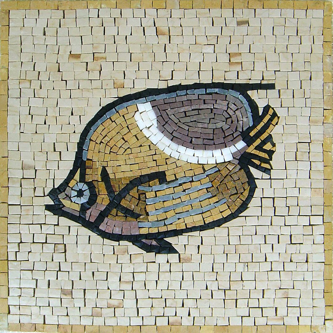 Fish SQUARE POOL 11"x11" Garden Home Decor Marble Mosaic AN418 - Etsy