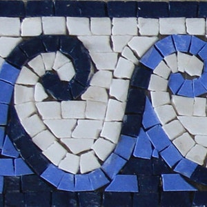 Wavy Border Sea Blue Waves Bathroom Pool Art Design Marble Mosaic BD137 ...