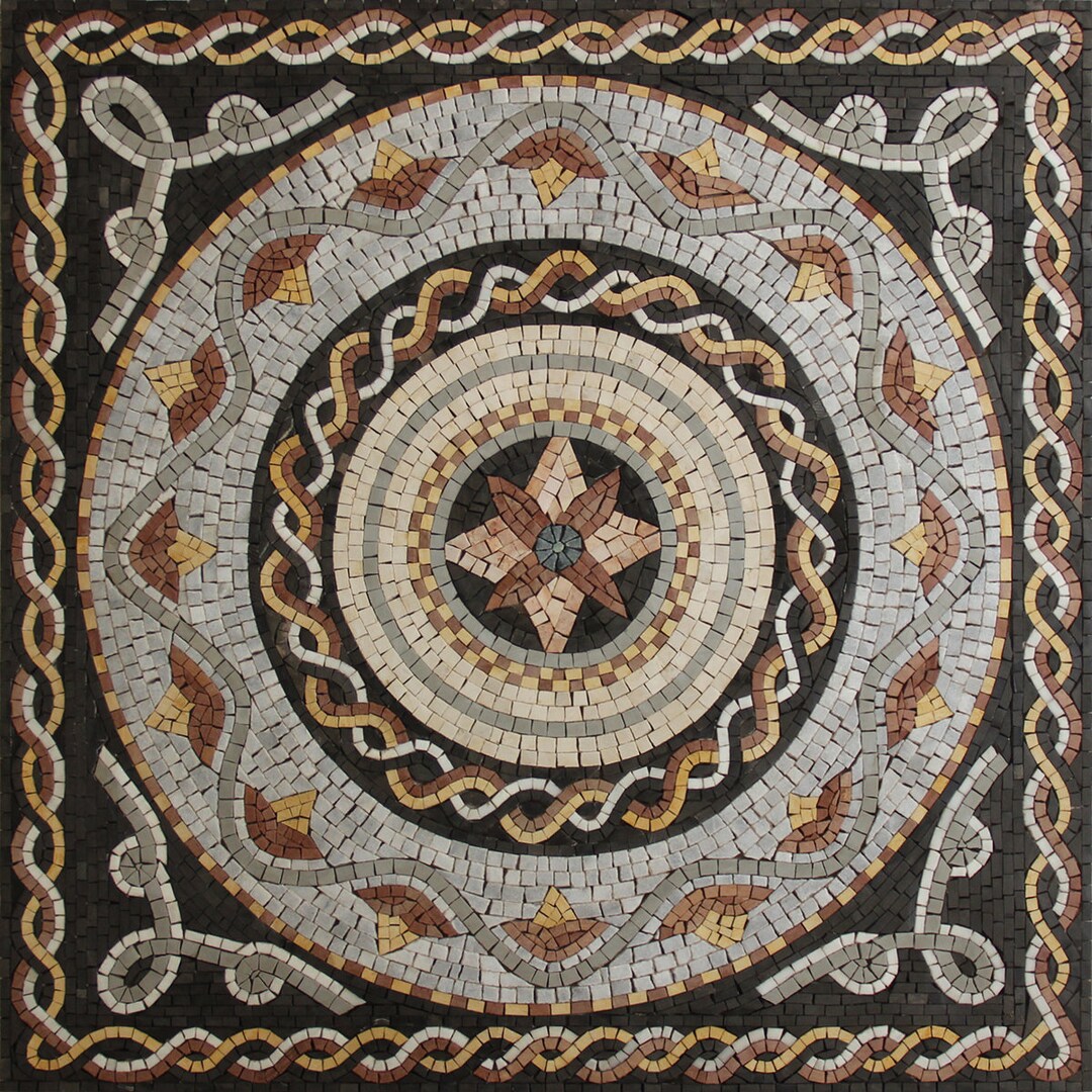 Square FLOOR INLAY WASH Home Art 30x30 Marble Mosaic GEO2142 - Etsy