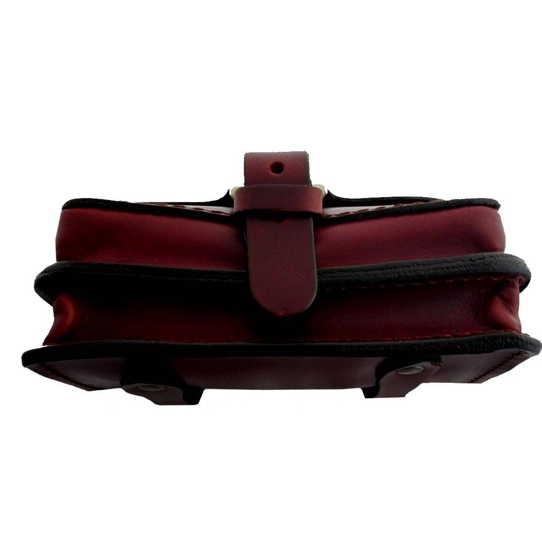 EL BURRO Fuerte Leather Leather Beltbag Belt Bag Belly Bag Bordo Red ...