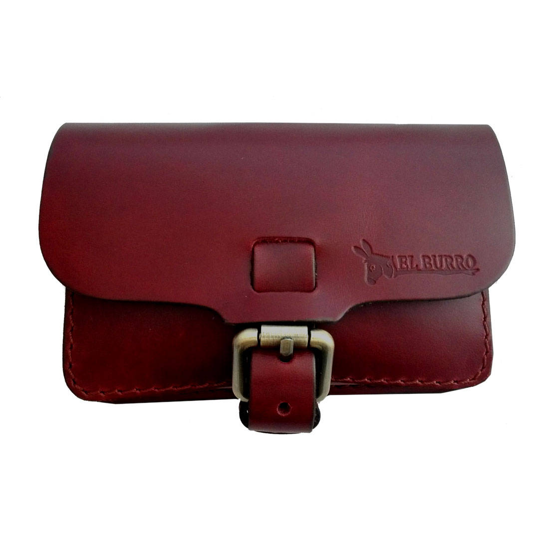 EL BURRO Fuerte Leather Leather Beltbag Belt Bag Belly Bag Bordo Red ...