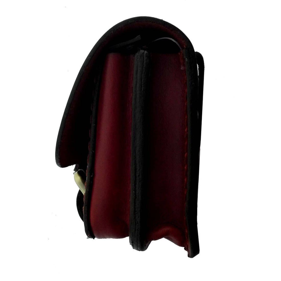 EL BURRO Fuerte Leather Leather Beltbag Belt Bag Belly Bag Bordo Red ...