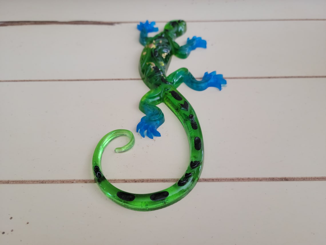 Gecko Resin Art Lizard Resin Art Gecko Figure Lizard Gecko - Etsy