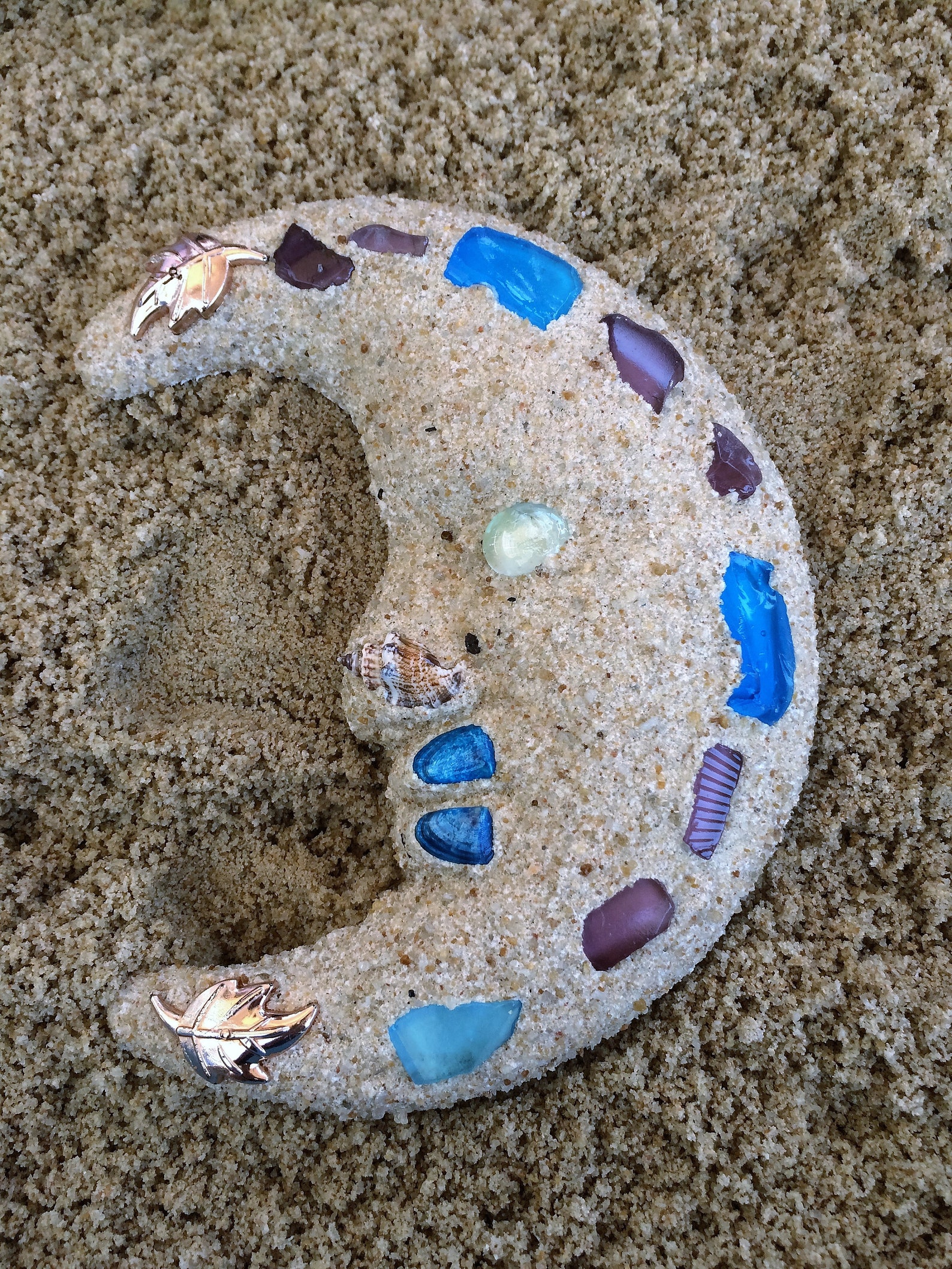 Moon, Sand Creation, Personalized, Gift Idea, Beach Art, Coastal Art - Etsy