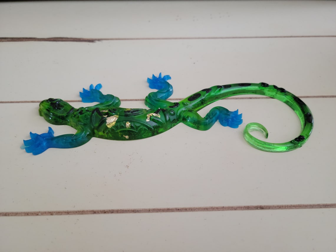 Gecko Resin Art Lizard Resin Art Gecko Figure Lizard Gecko - Etsy