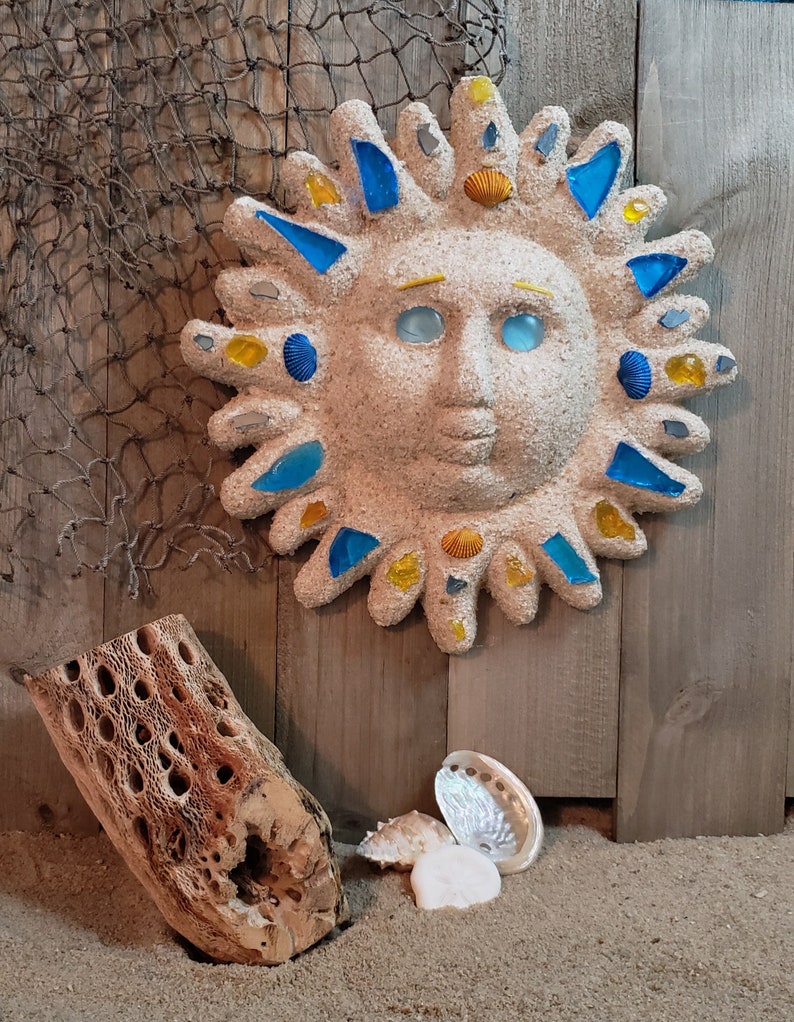 Sun Art, Sun Décor, Sun Burst Wall Art, Handcrafted Sun Art, Sun Face ...