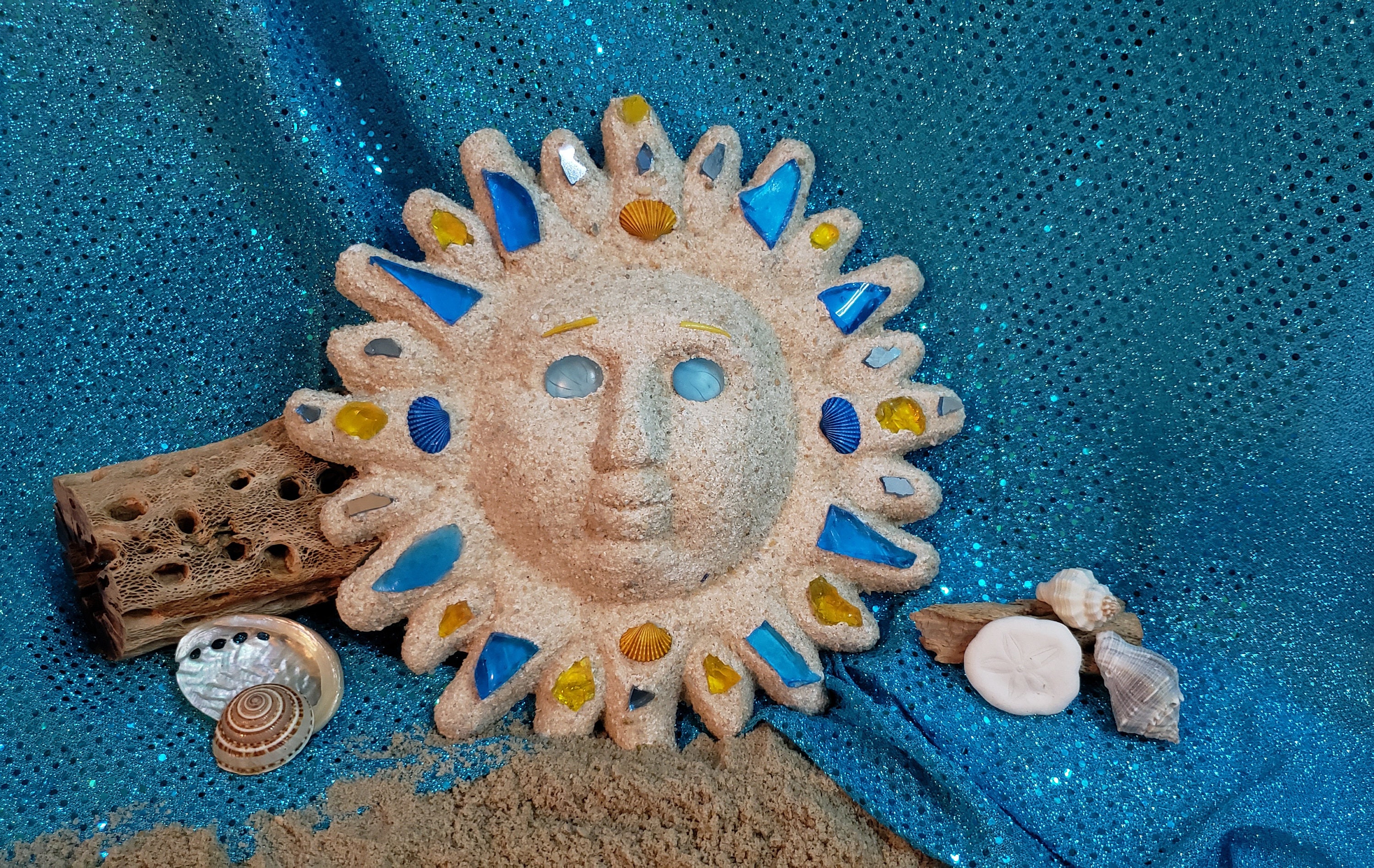 Sun Art, Sun Décor, Sun Burst Wall Art, Handcrafted Sun Art, Sun Face ...