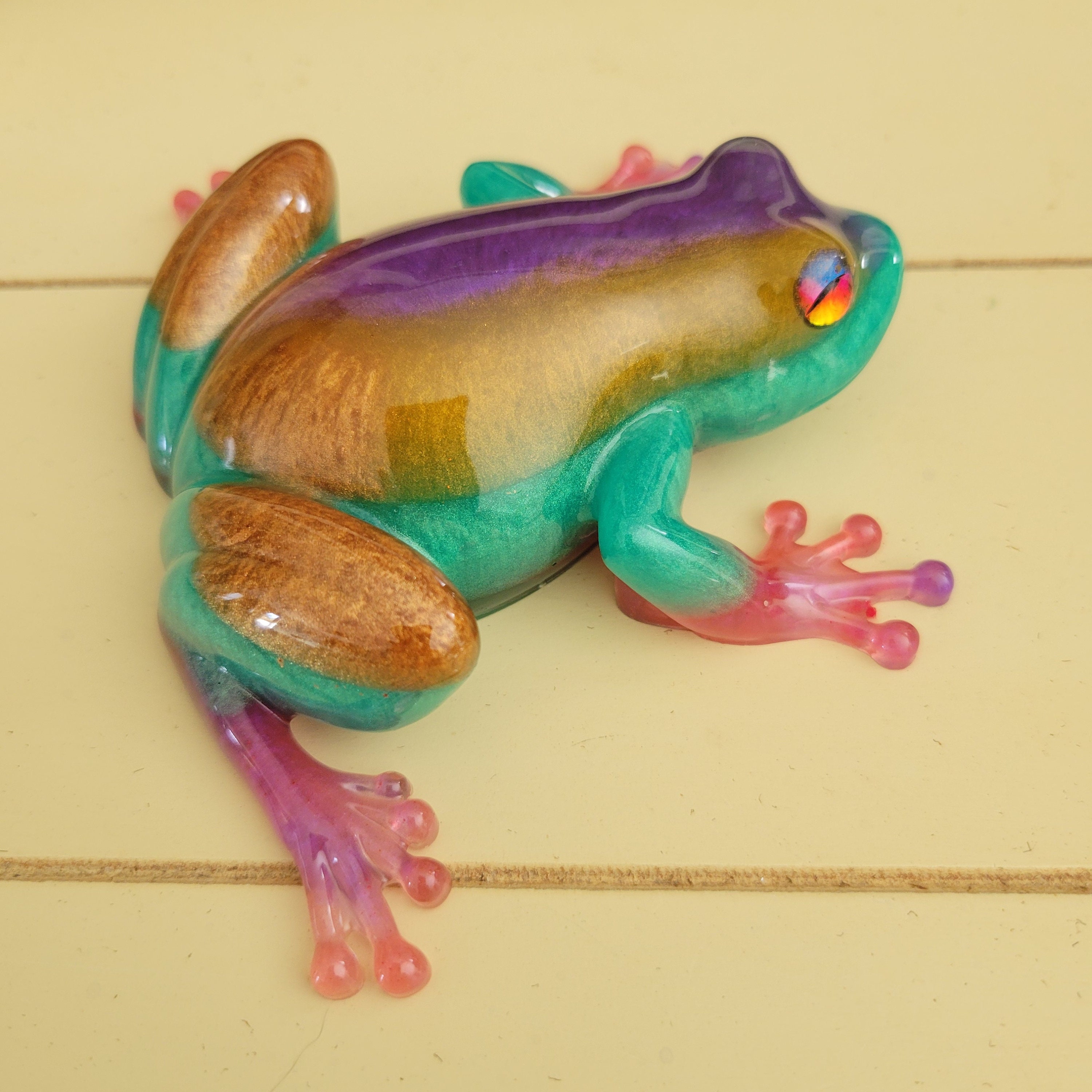 Frog Resin Art, Frog, Resin Art, Resin Frog, Knick Knack, Figurine ...