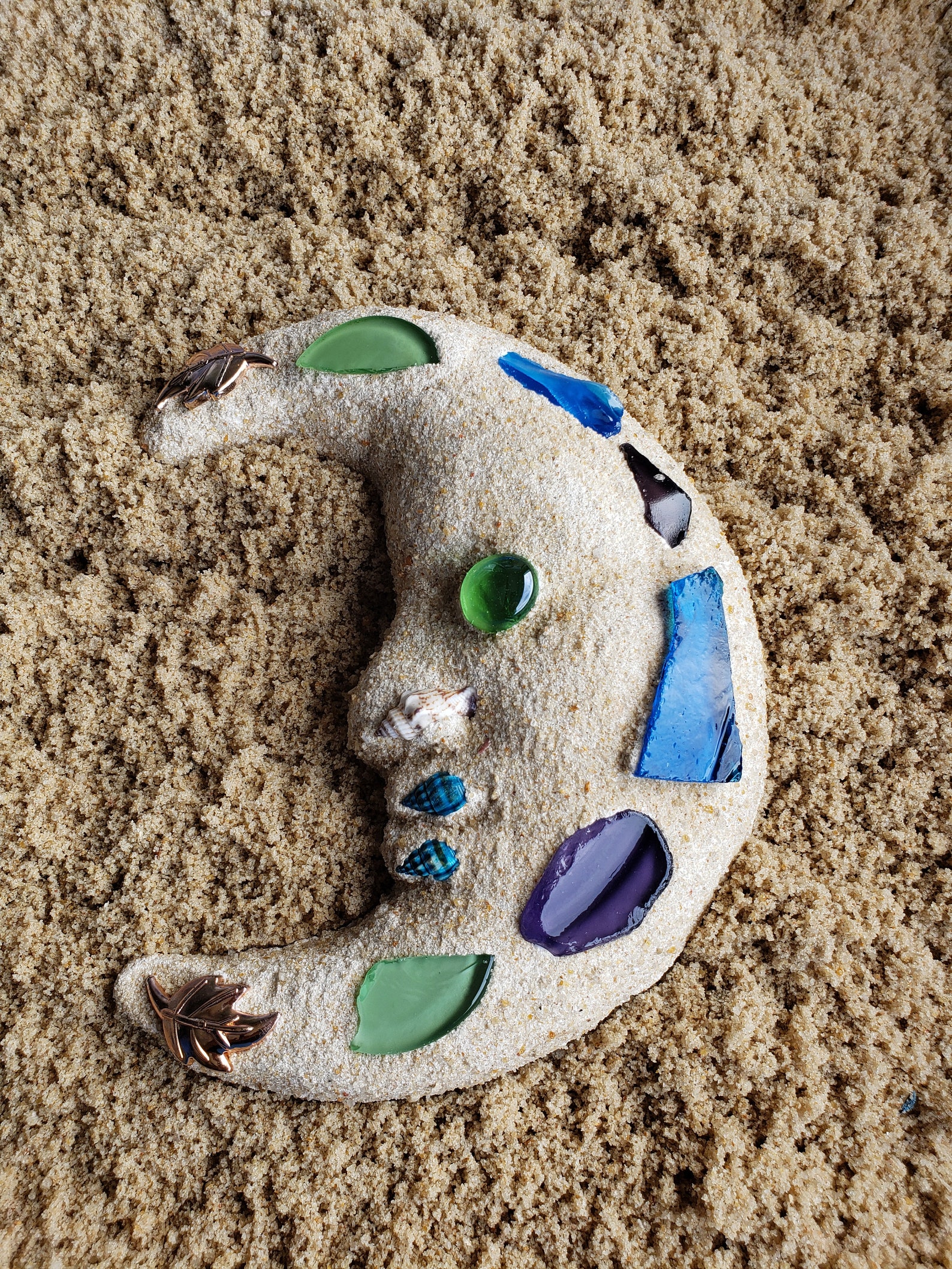 Moon, Sand Creation, Personalized, Gift Idea, Beach Art, Coastal Art - Etsy