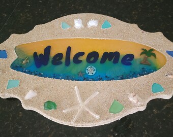 Resin Beach Welcome Sign - Etsy