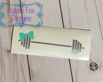 Barbell Decal - Etsy