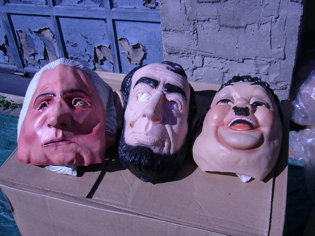 Halloween Character Masks "washington,lincoln,ollie Hardy" 1 Mask per ...