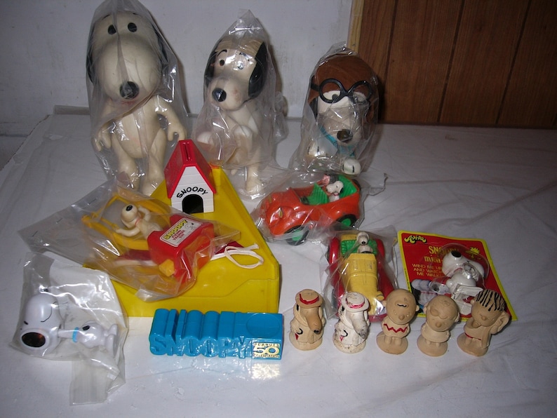 Vintage Peanuts "snoopy" Toy & Doll Lot - Etsy