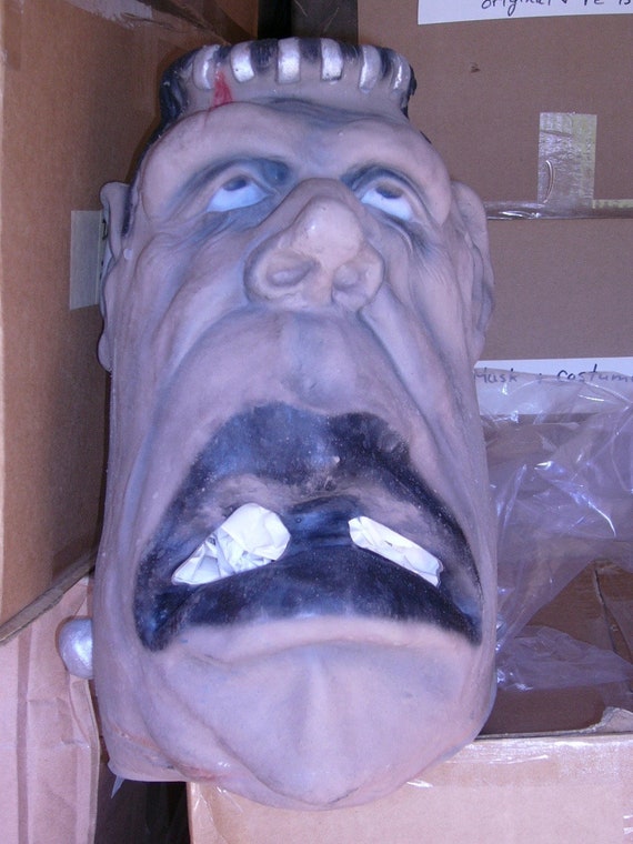 Vintage comic Frankenstein Latex Mask - Etsy