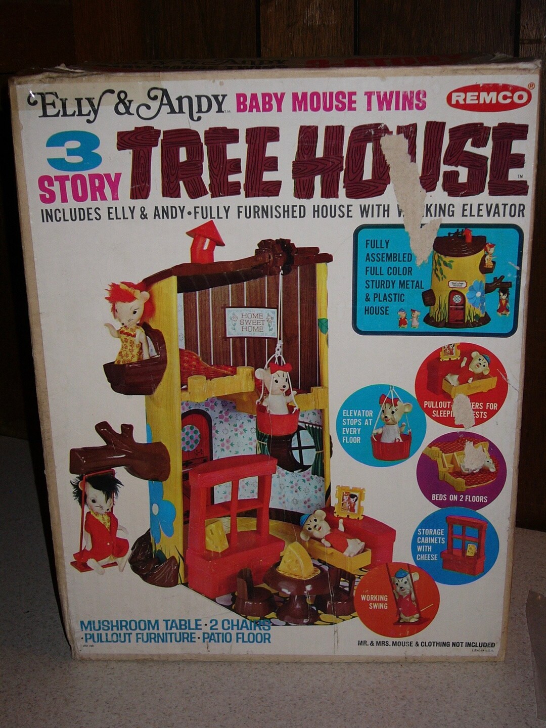 Vintage Remco "baby Mouse Treehouse" TV Jones Playmates Playset From ...