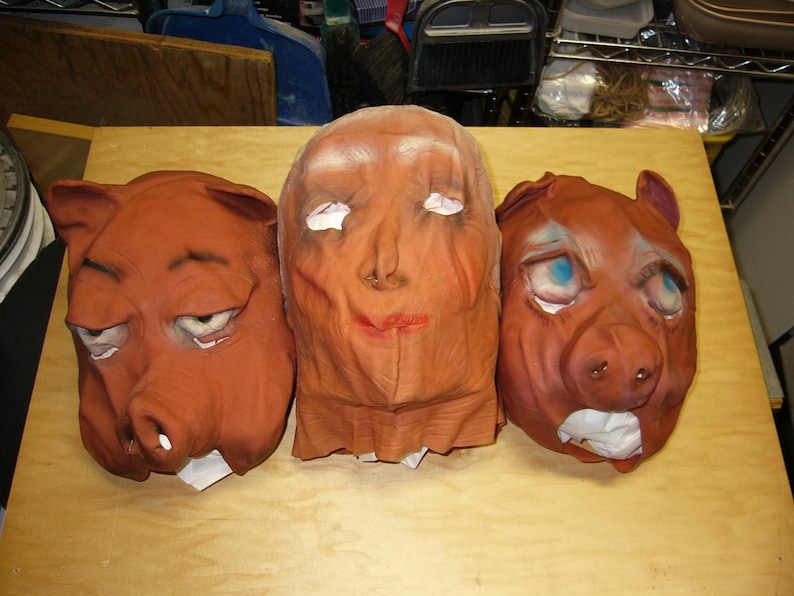 Vintage Don Post Masks "mr. & Mrs. Pig or Old Lady" 1984 Character ...