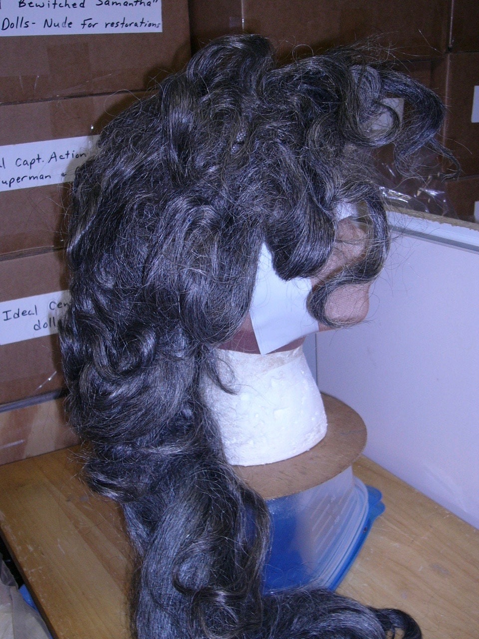 Vintage Theatrical Gray Yak Hair Colonial Wig for Display - Etsy