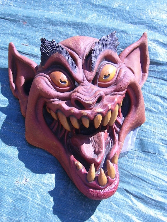 Vintage HUGE Collectible smiling Devil Wall - Etsy