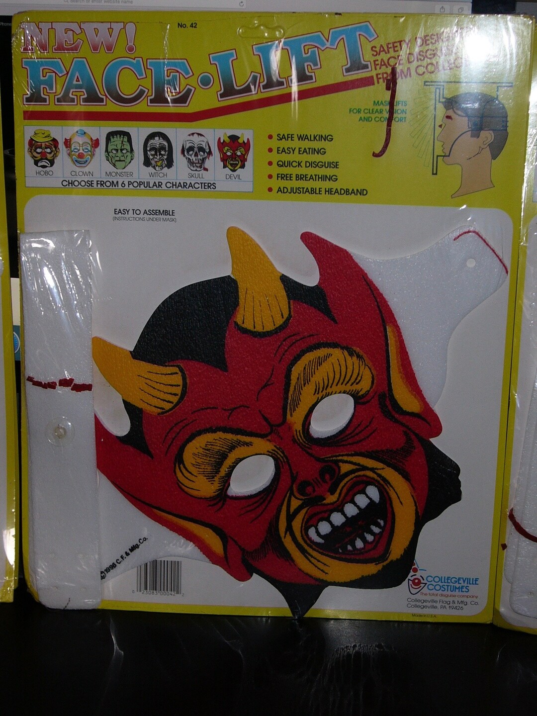 Vintage Halloween "devil" Face-lift Mask - Etsy