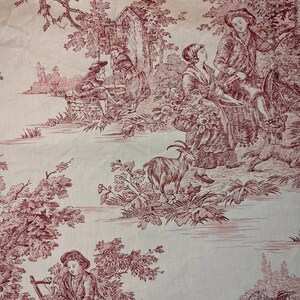 Toile De Jouy Material, People and Birds - Etsy