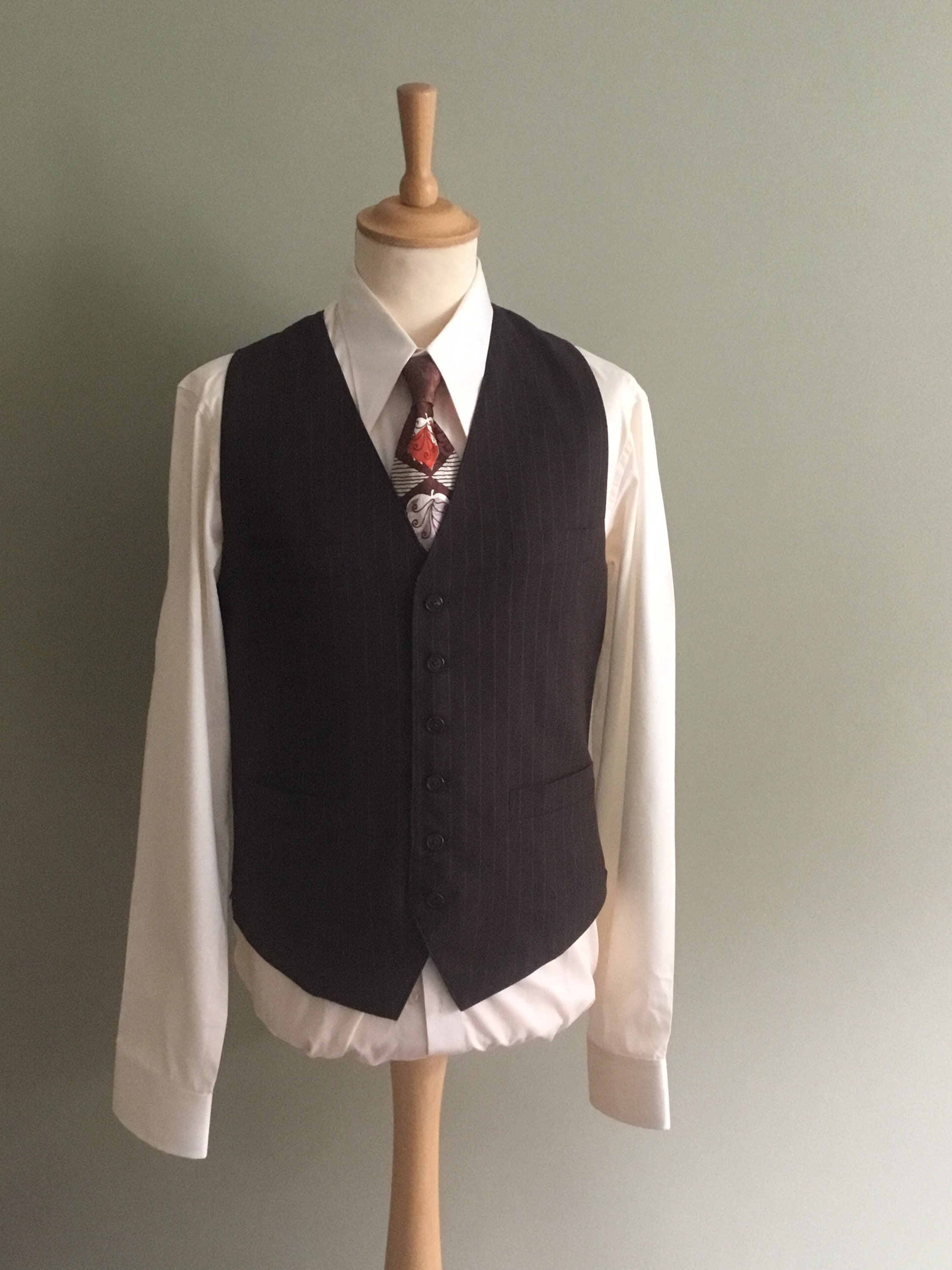 Gents Double Breasted Chocolate Brown Chalk Stripe Flannel CC41 Suit - Etsy