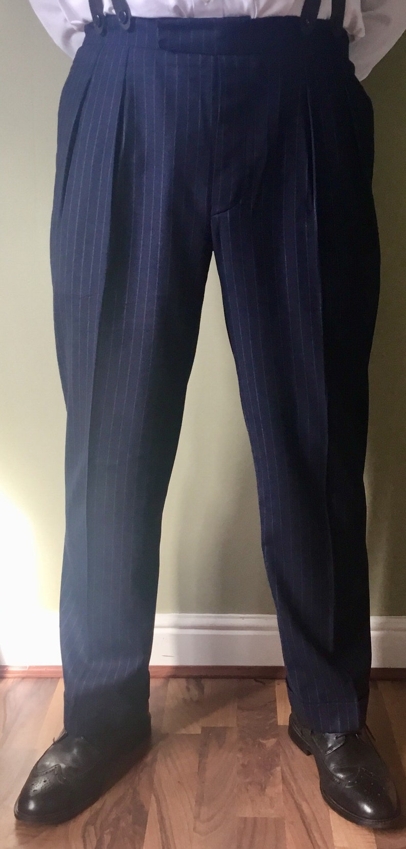 Mens Chalkstripe CC41 Flannel Three Piece Suit ( Reproduction) - Etsy