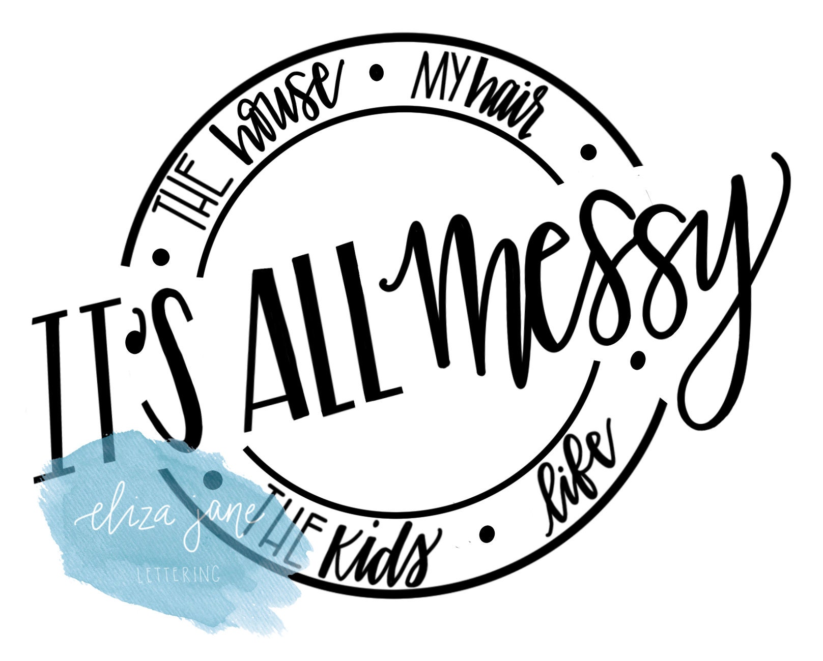It's All Messy Beautiful Mess Motherhood Cut File | Etsy
