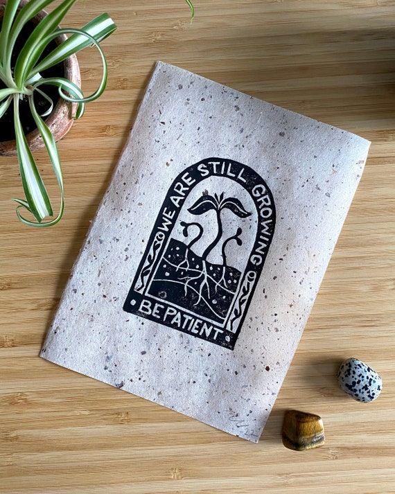 Art & Collectibles Digital Prints Prints Still Growing Linocut Sticker ...