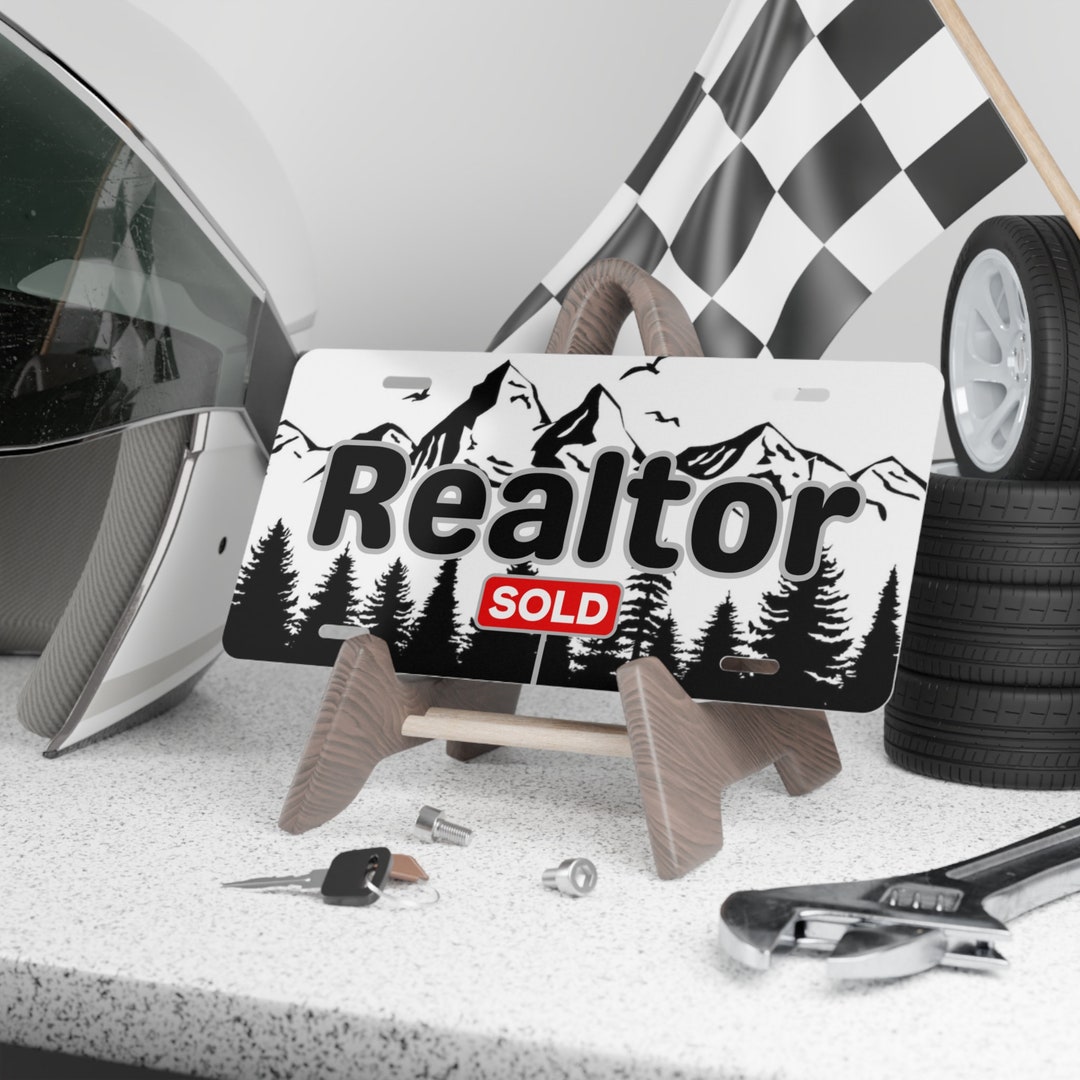 Realtor Sold Mountain Scene Vanity License Plate - Etsy