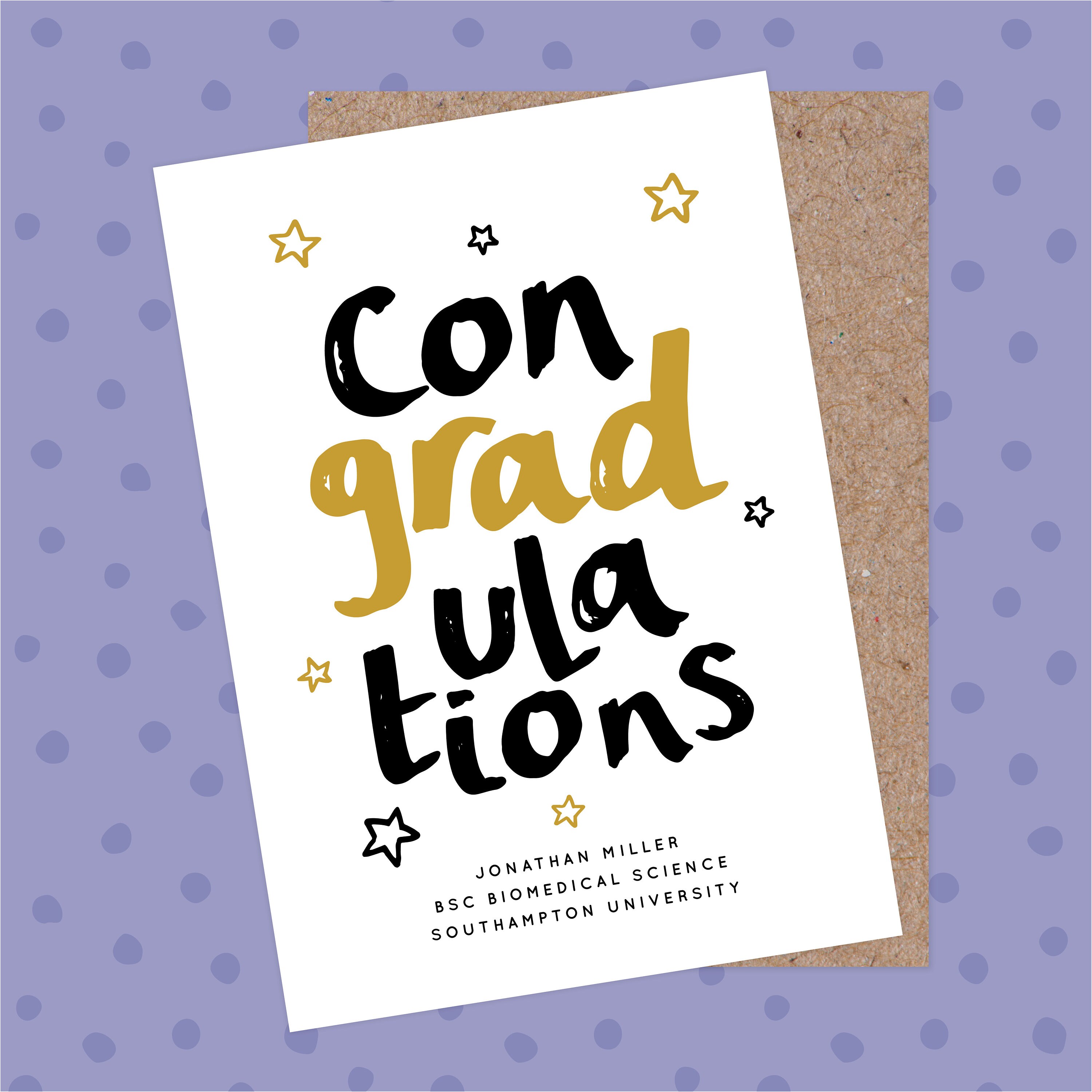 Personalised Graduation / Congratulations Card Class of - Etsy UK