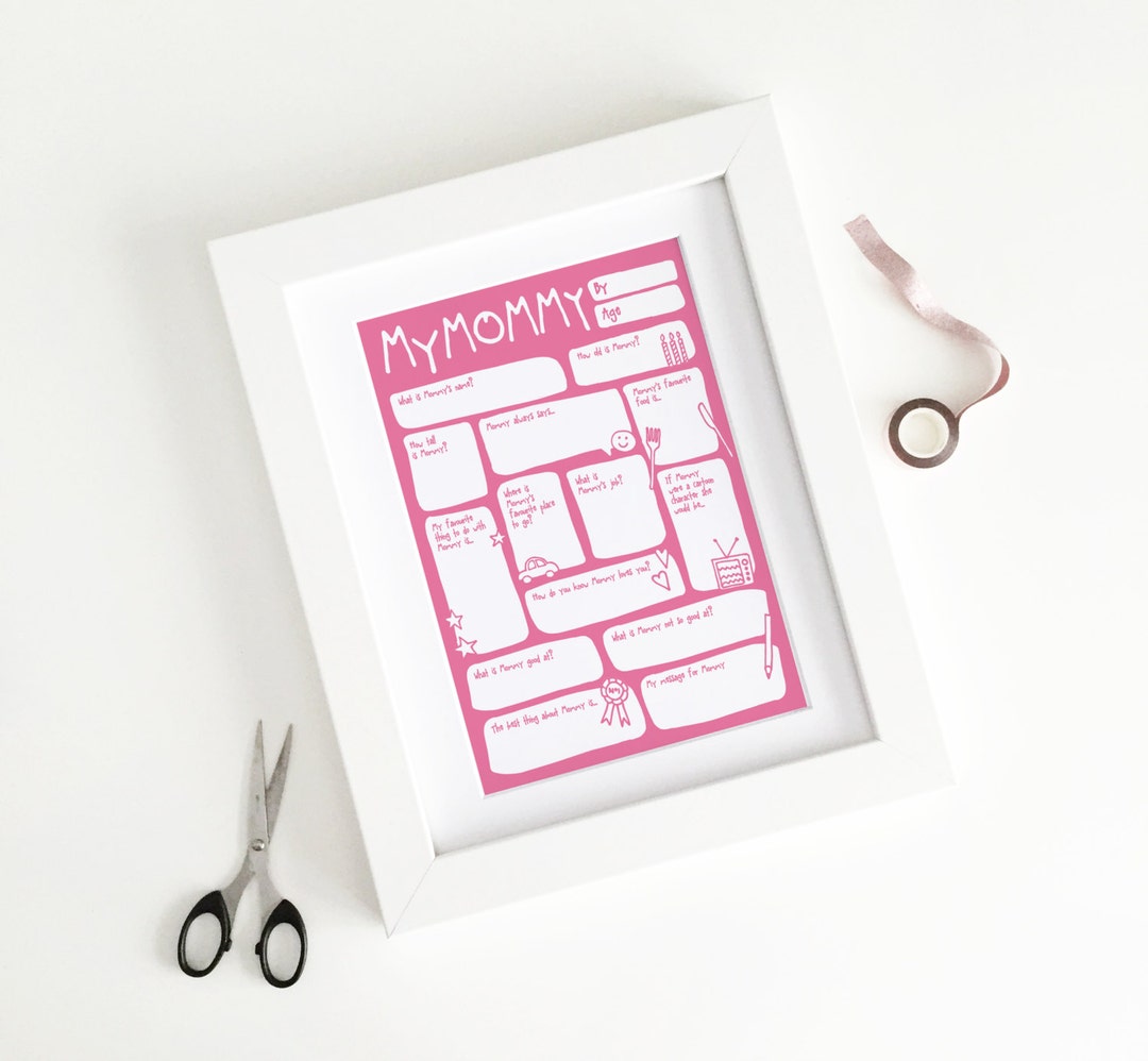 Personalised Mother's Day Printable - DIY Print My Mommy Mom Cute Funny ...