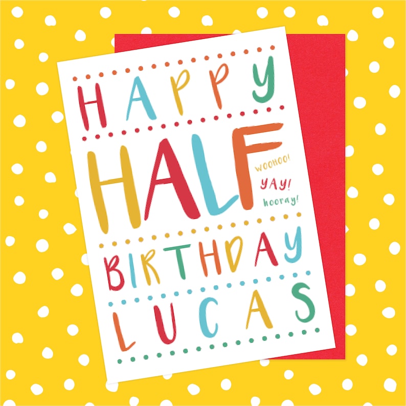 Personalised 6 Month Birthday Half Birthday Card Custom Etsy personalised-6-month-birthday-half-birthday-card-custom-etsy