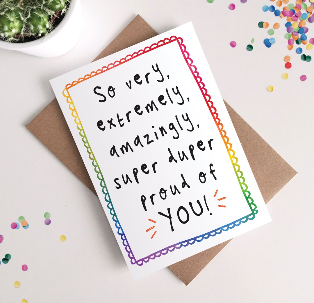 Proud of You Card Coming Out, Gay, Pride, LGBTQ Cards, Encouragement ...