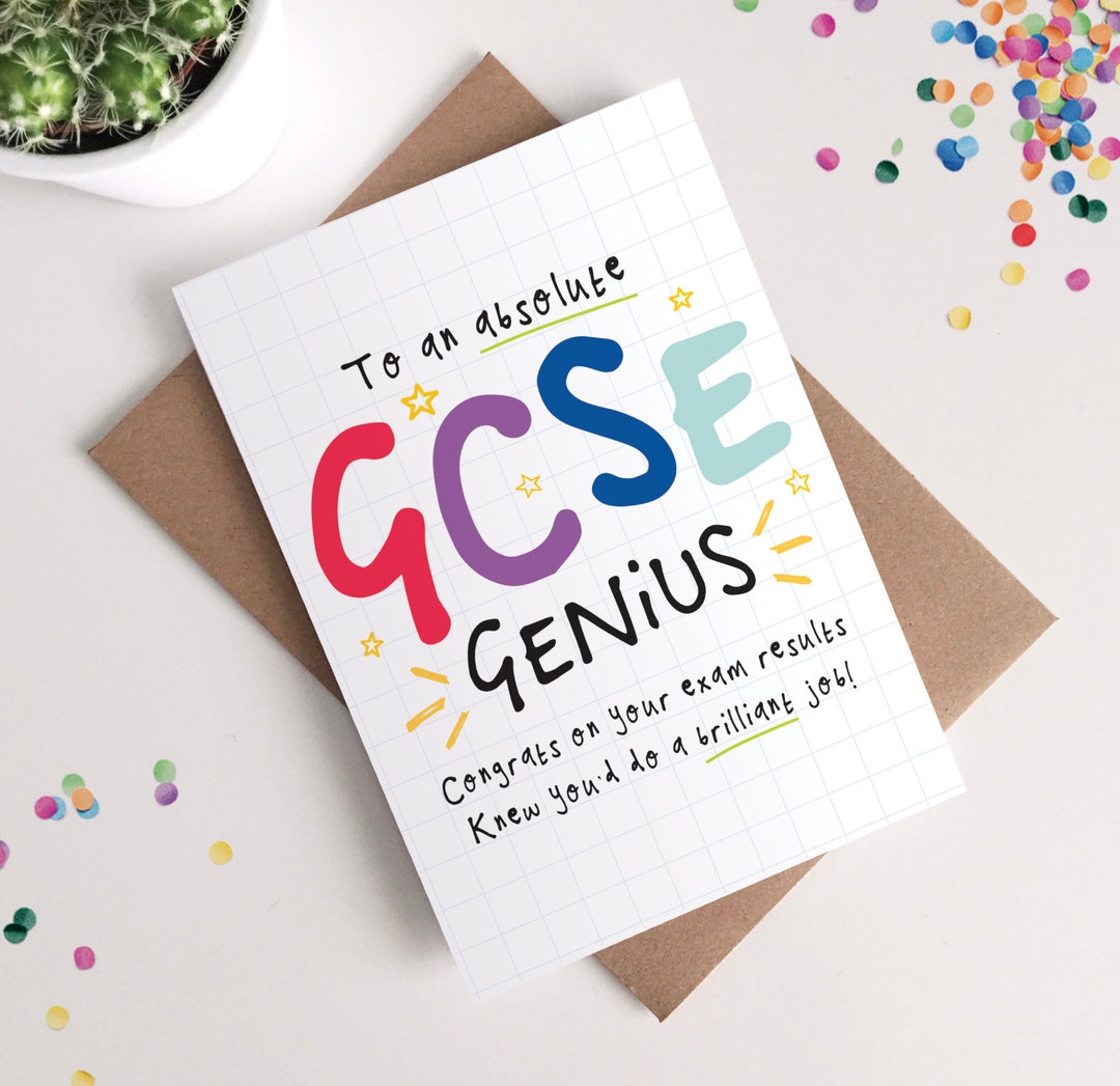 GCSE Exam Congratulations Card - Well Done, Exam Results, Genius ...