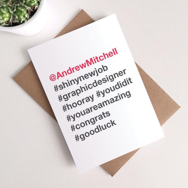 Hashtag Card - Etsy UK