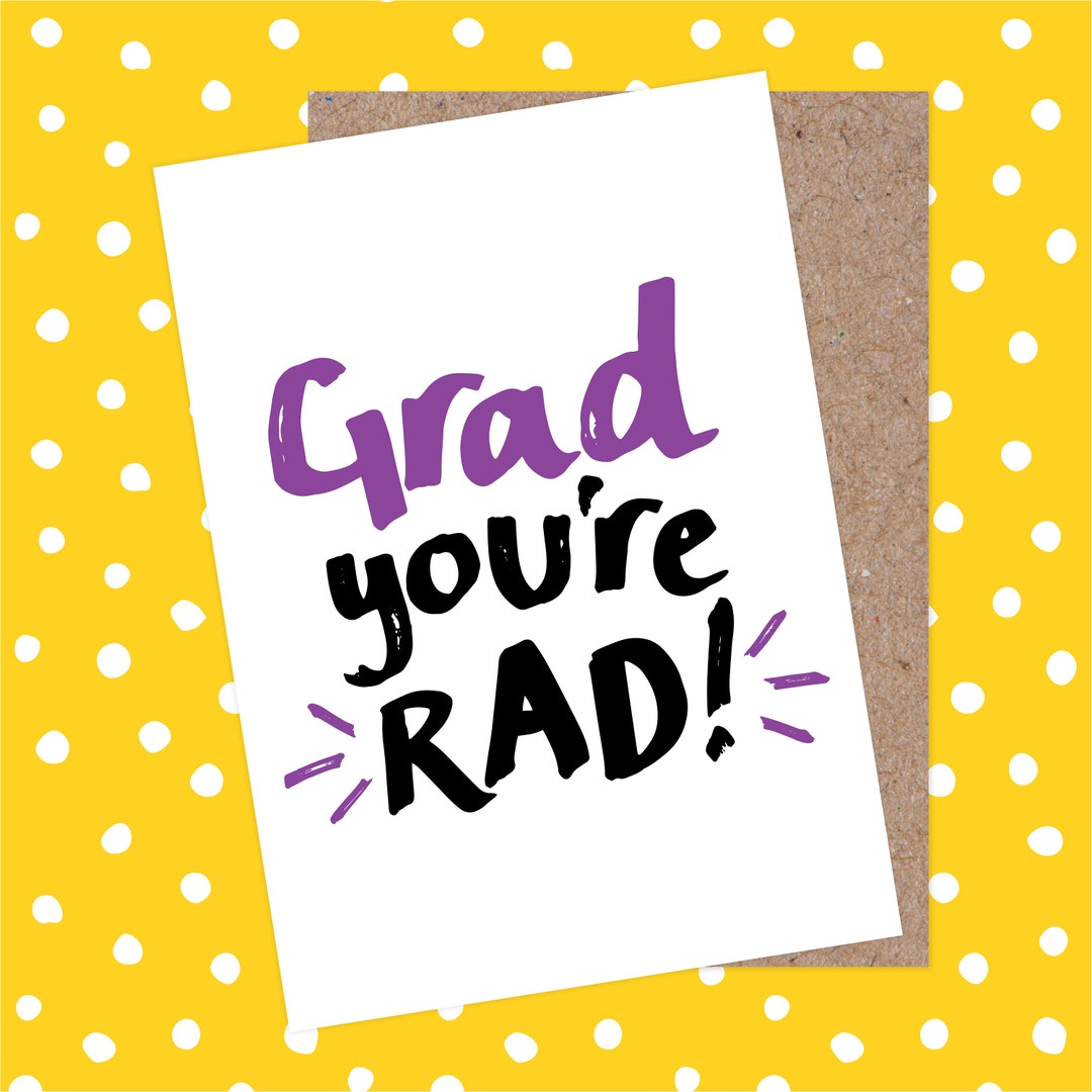 Graduation / Congratulations Card - Graduate You're Rad, Class of 2020 ...
