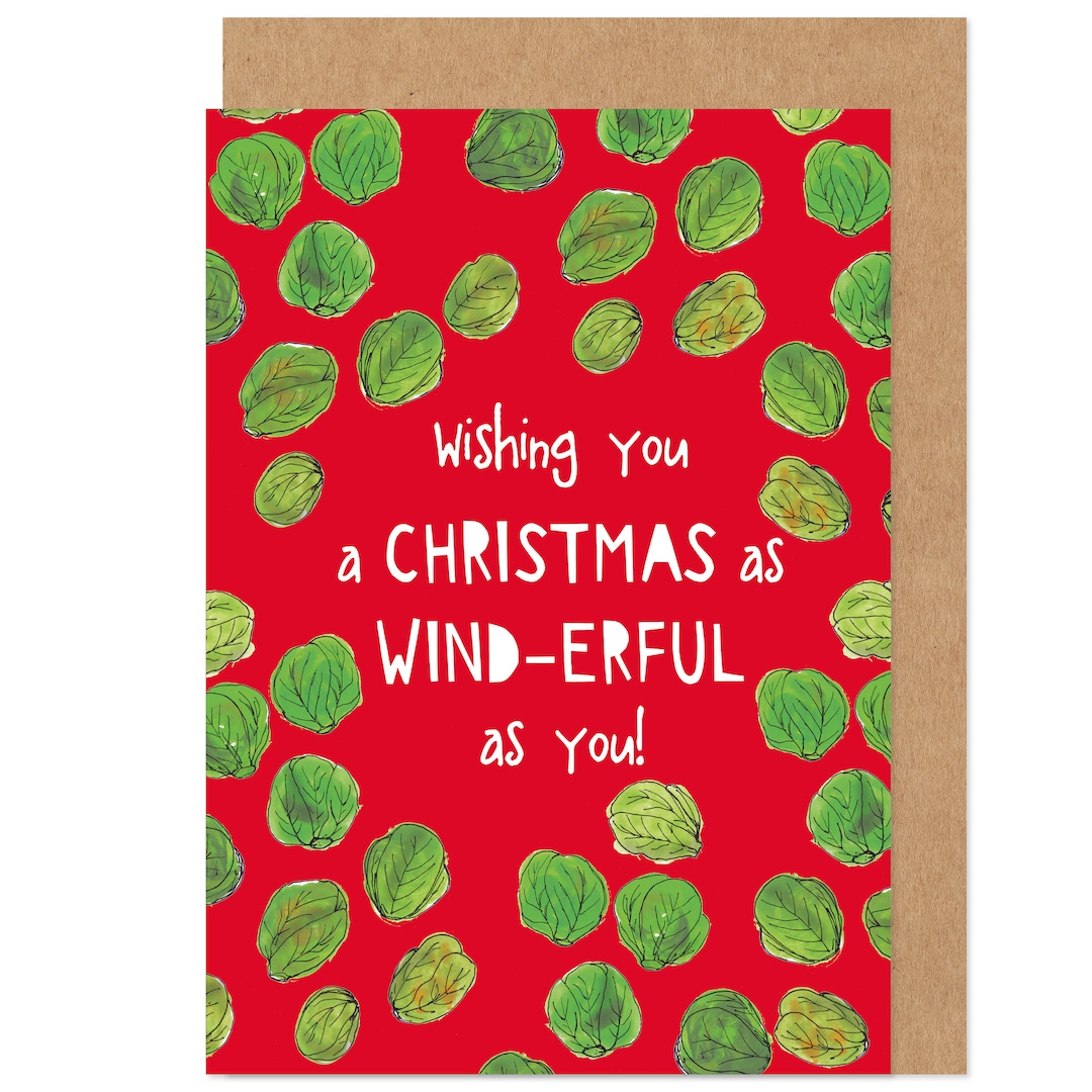 Funny Sprouts Christmas Card Wonderful Christmas Farts Humour Christmas ...