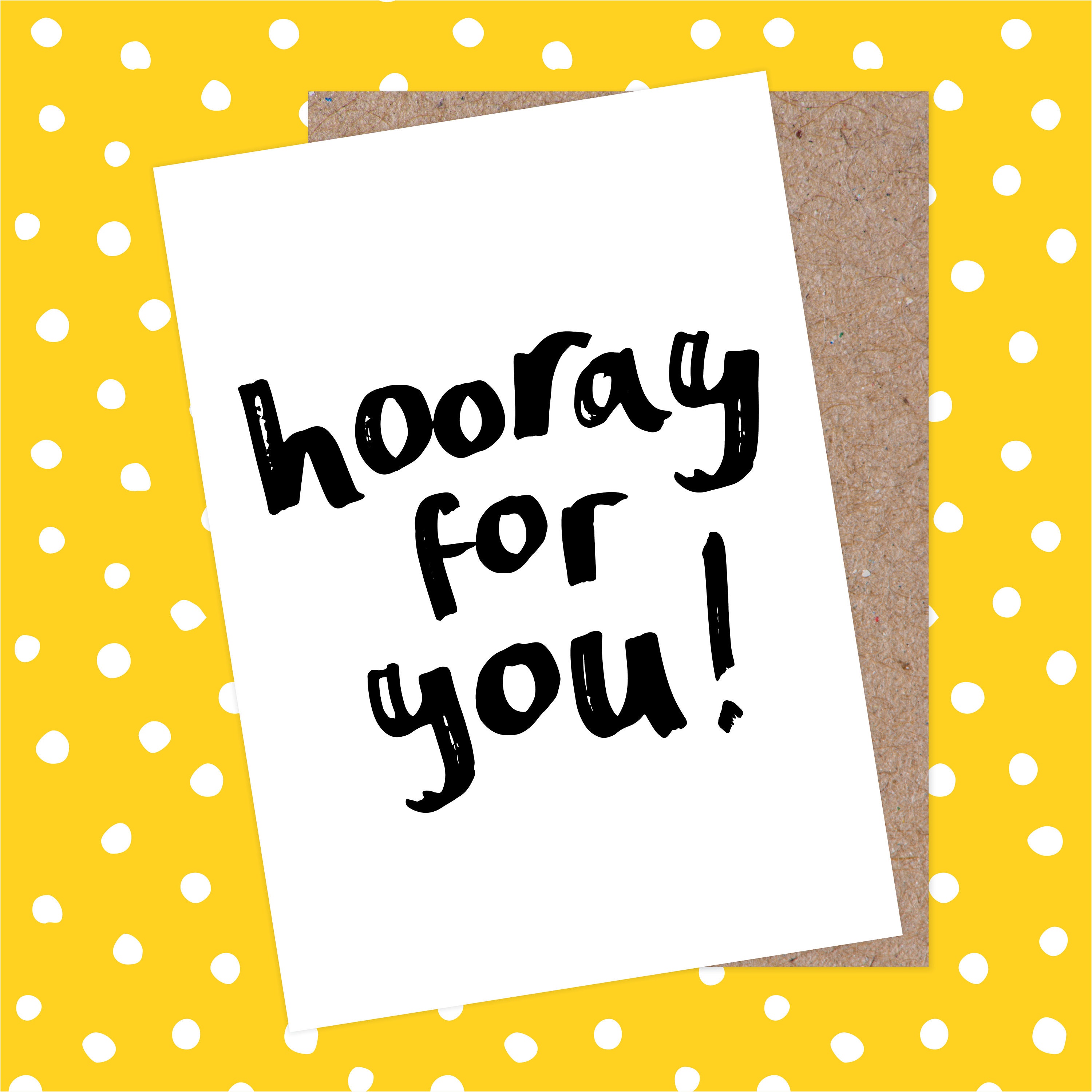 Congratulations Card Hooray For You You Did It Birthday | Etsy