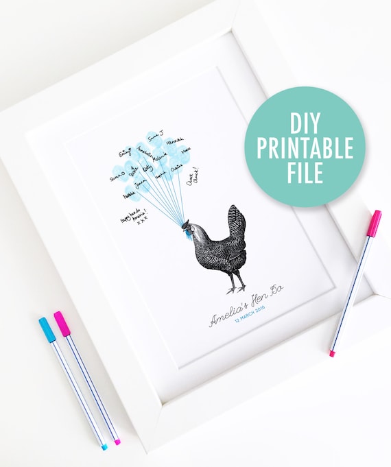 Personalised / Customised Hen Party Print DIY Printable | Etsy