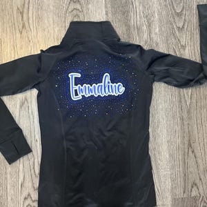 CUSTOM Rhinestone Warm up Jacket, Cheer Warm Ups, Cheer, Cheerleader ...