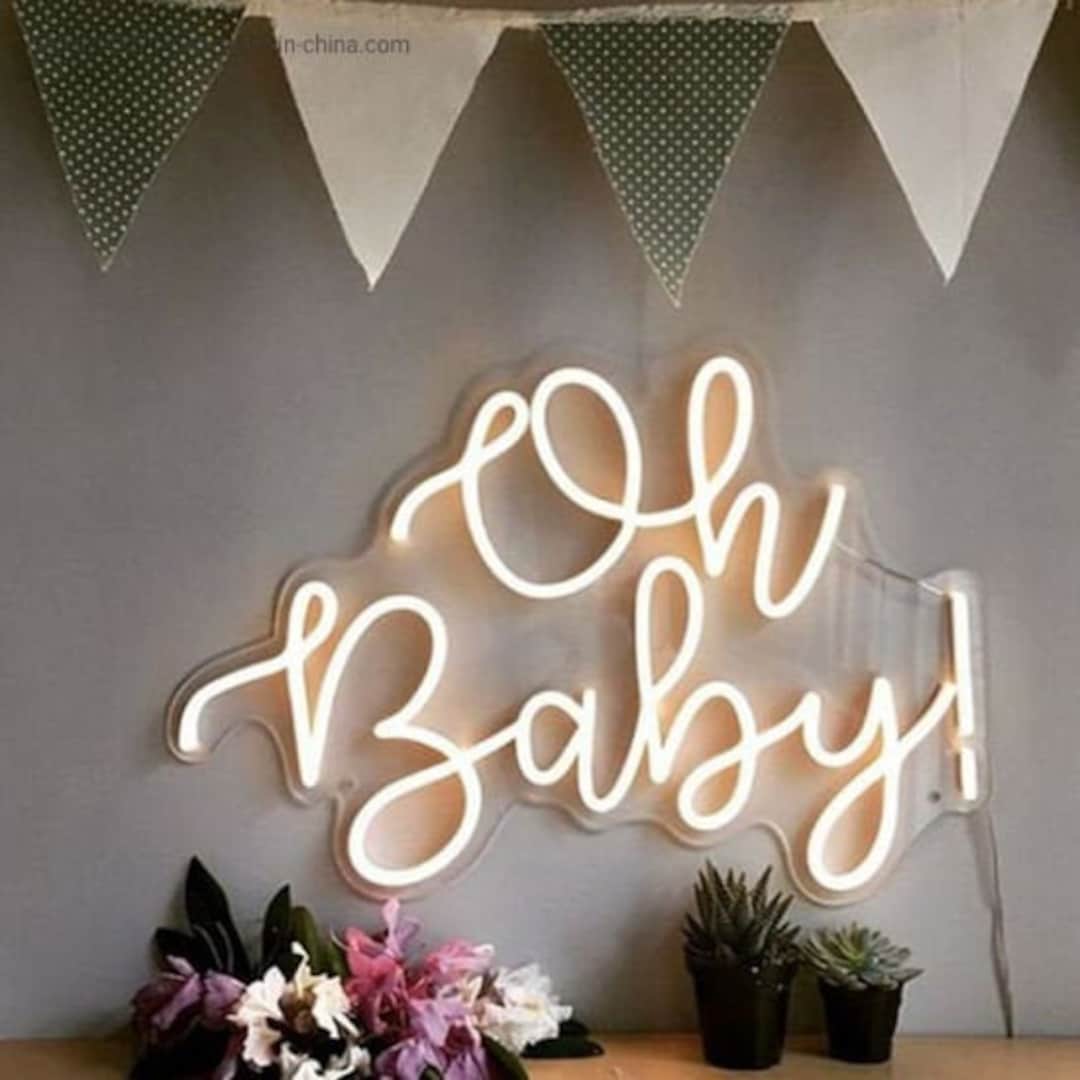 Newborn Baby Born Neon Sign Oh Baby Neon Sign for Party - Etsy