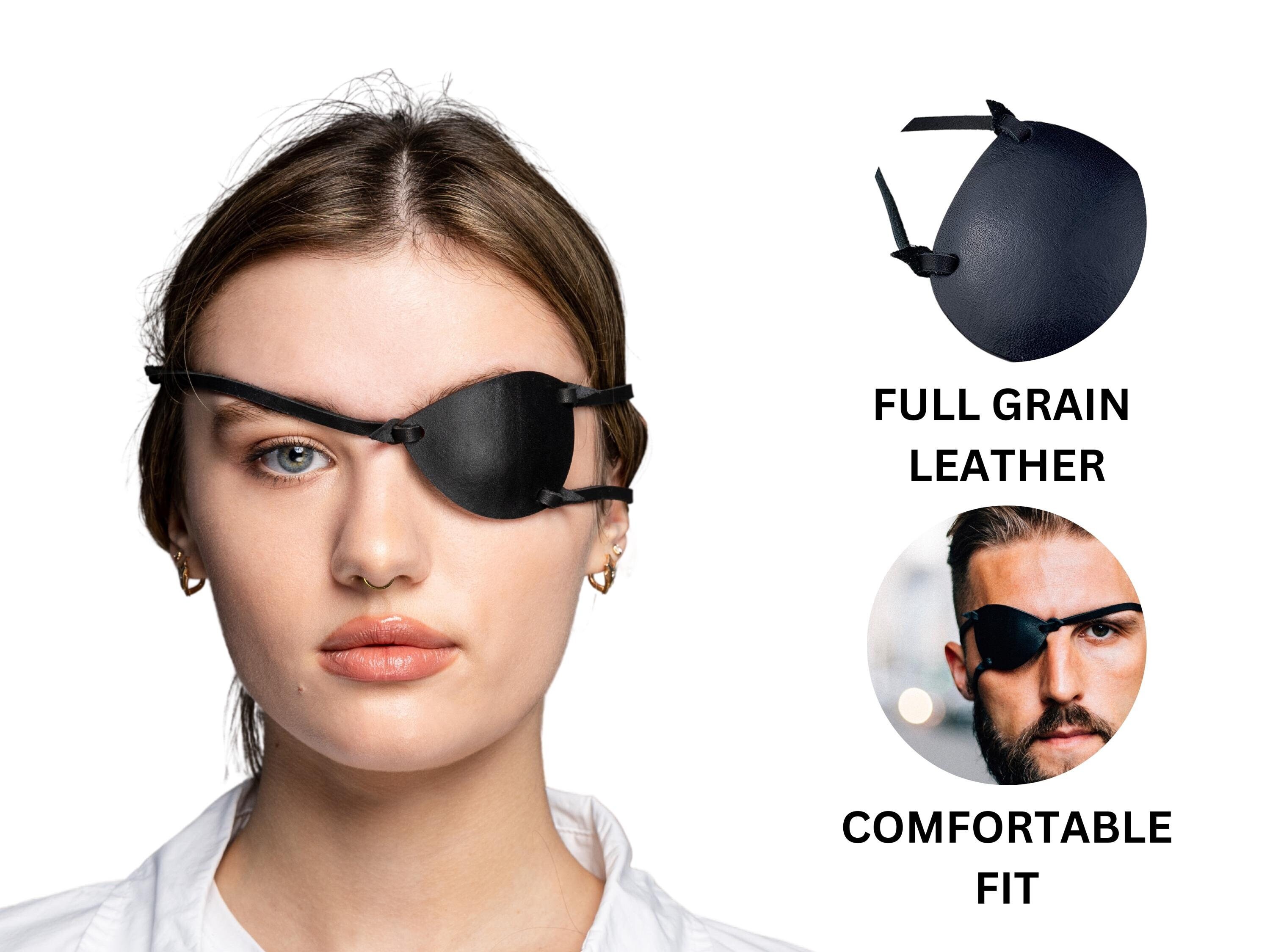 Eye Patch, Adult Eye Patch, Leather Eye Patch, Concave Eye Patch, Black ...