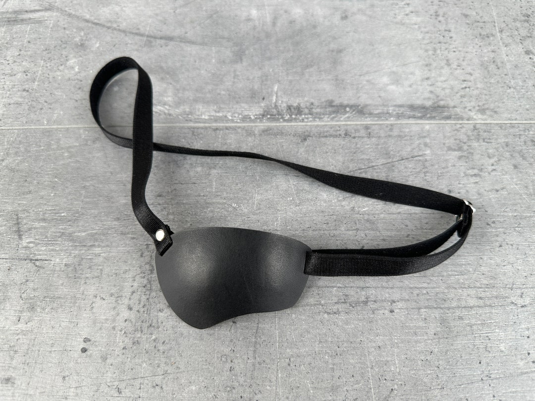 Eye Patch, Adult Eye Patch, Leather Eye Patch, Concave Eye Patch, Black ...