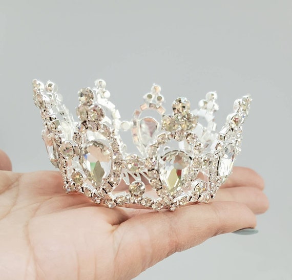 Mini Round Tiara for Wedding Bridal Shower Party Baby Photo | Etsy